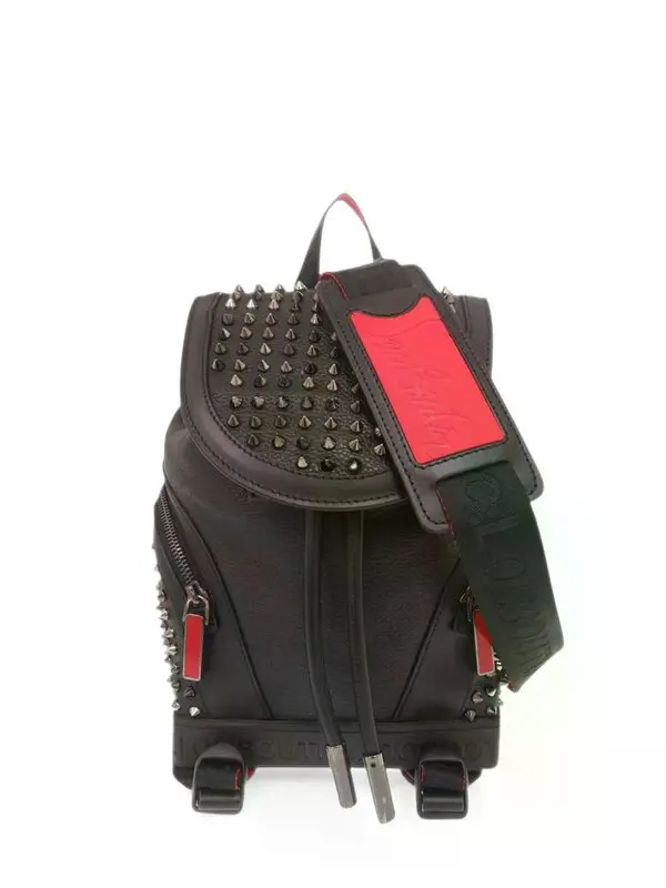 CHRISTIAN LOUBOUTIN 2010-2026 Bicolor Grained Calfskin Spike Explorafunk Backpack