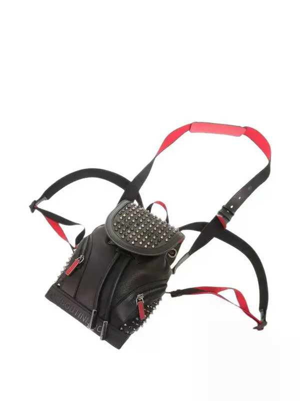 CHRISTIAN LOUBOUTIN 2010-2026 Bicolor Grained Calfskin Spike Explorafunk Backpack