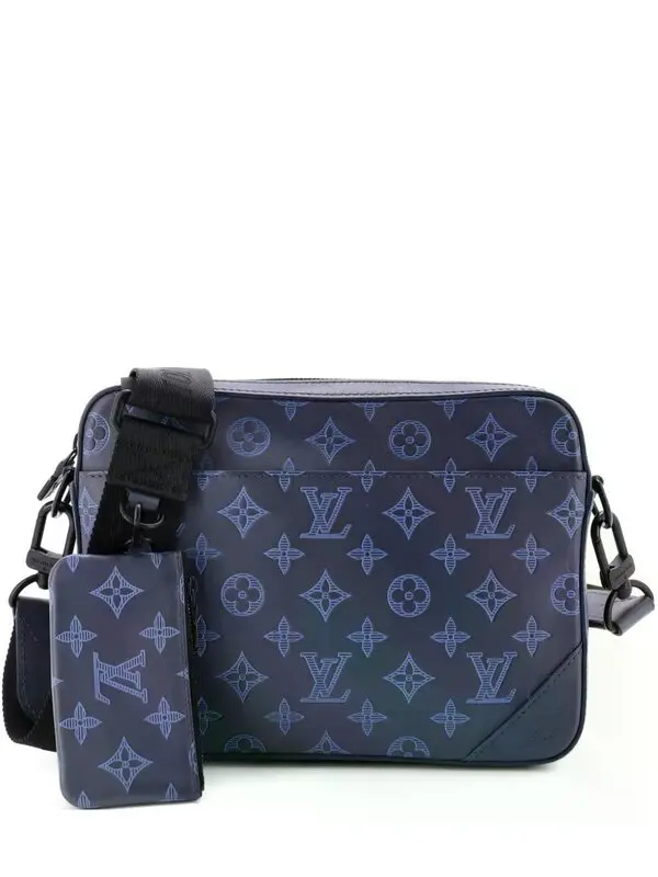 LOUIS VUITTON Monogram Shadow Leather Crossbody Bag - Blue