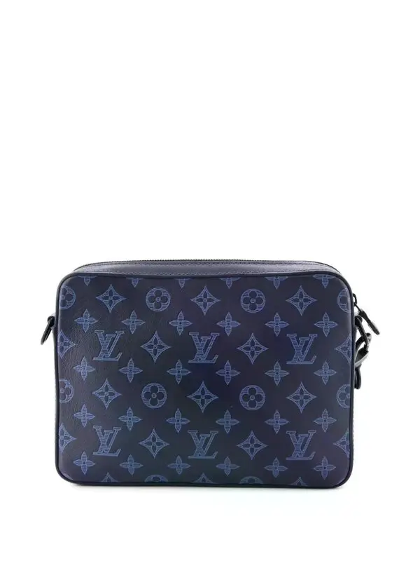 LOUIS VUITTON Monogram Shadow Leather Crossbody Bag - Blue
