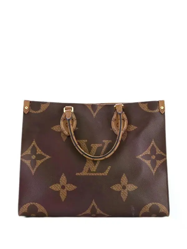 LOUIS VUITTON Onthego Tote Reverse Monogram Giant Mm Shoulder Bag - Brown