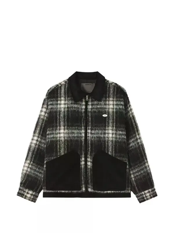 MUSIUM DIV. Check-pattern Corduroy-trim Jacket
