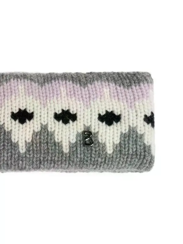 Bogner Intarsia-knit Headband - Grey