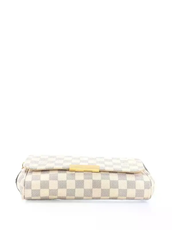 LOUIS VUITTON Damier Mm Favorite Handbag Cross Body Bag - White