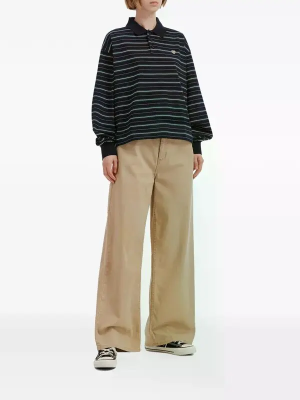 CHOCOOLATE Striped Polo Top