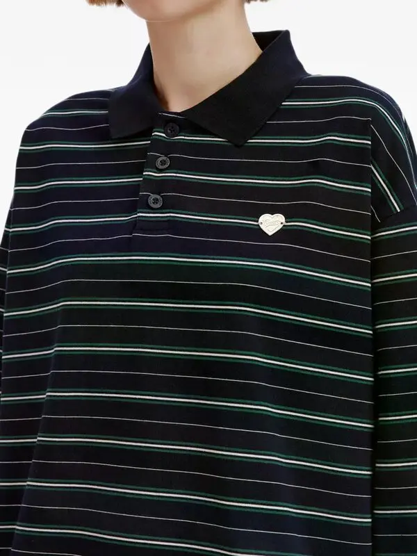 CHOCOOLATE Striped Polo Top
