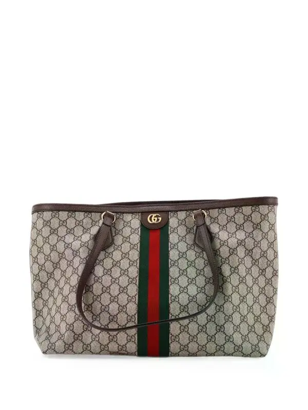 Gucci Ophidia Shopping Gg Coated Canvas Medium Tote Bag - Brown