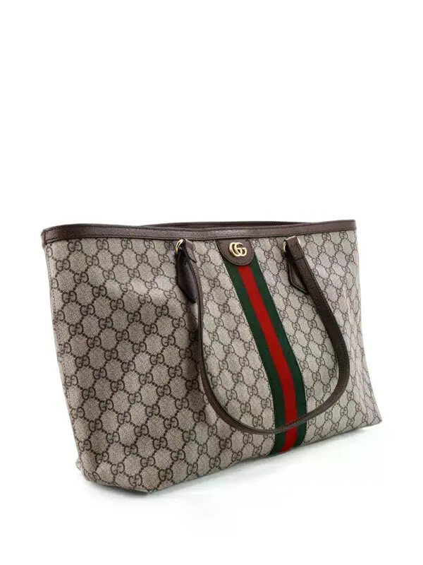 Gucci Ophidia Shopping Gg Coated Canvas Medium Tote Bag