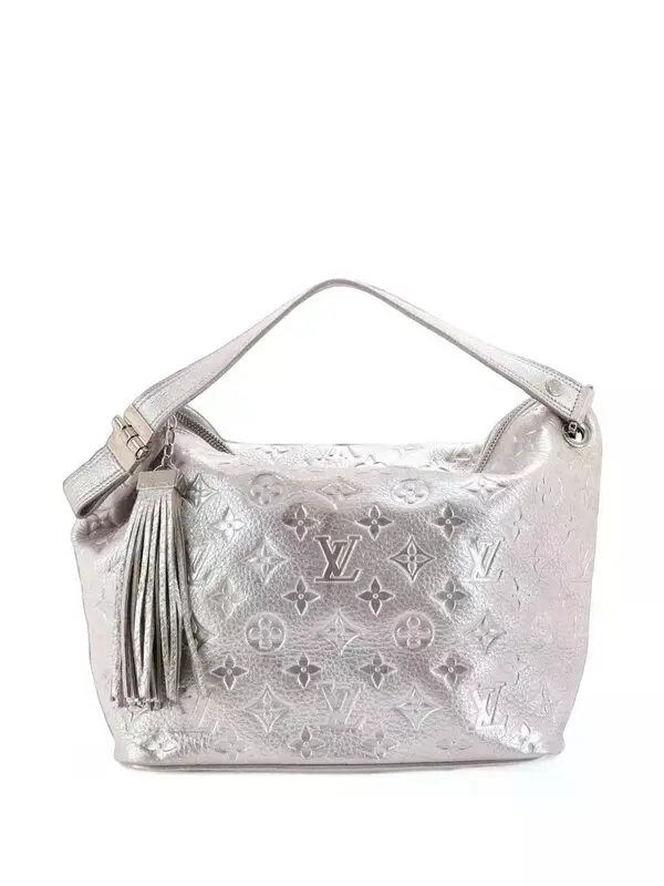 LOUIS VUITTON Halo Handbag Limited Edition Shimmer Monogram Embossed Leather Hobo Bag - Metallic