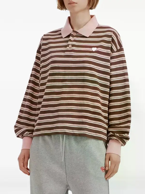 CHOCOOLATE Horizontal-stripe Polo Shirt