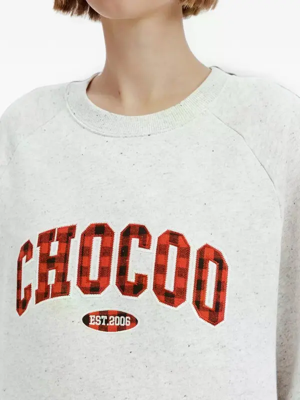 CHOCOOLATE Logo-appliqué Raglan-sleeve Sweatshirt