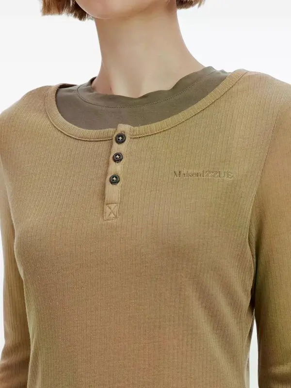 Izzue Ribbed Layered T-shirt