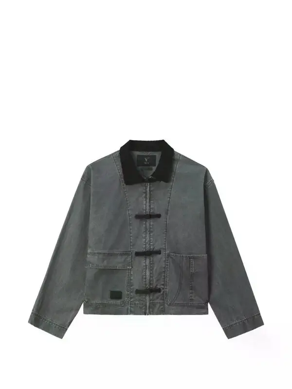 FIVE CM Frog-fastening Corduroy-collar Jacket
