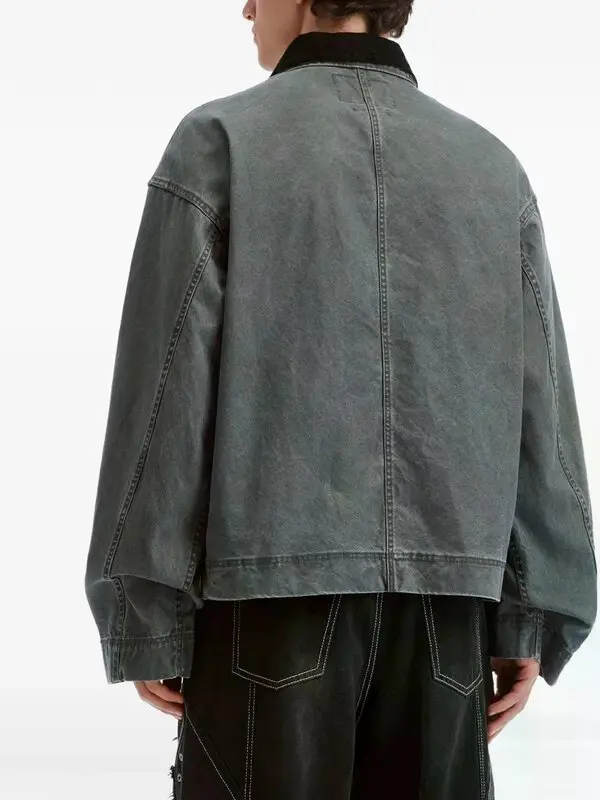 FIVE CM Frog-fastening Corduroy-collar Jacket
