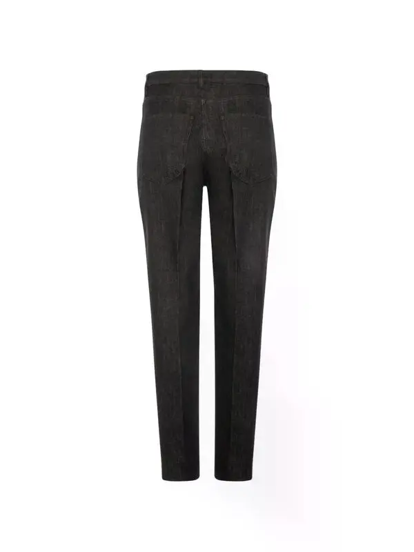 FRACOMINA Lace-panelled Pressed-crease Jeans