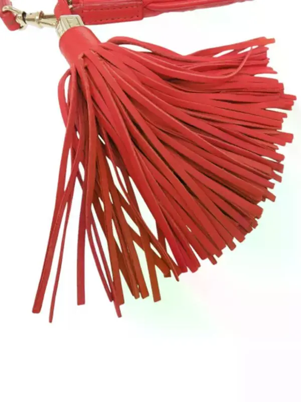 Fendi 2000-2010 Zucchino Embossed Nappa Tassel Handbag