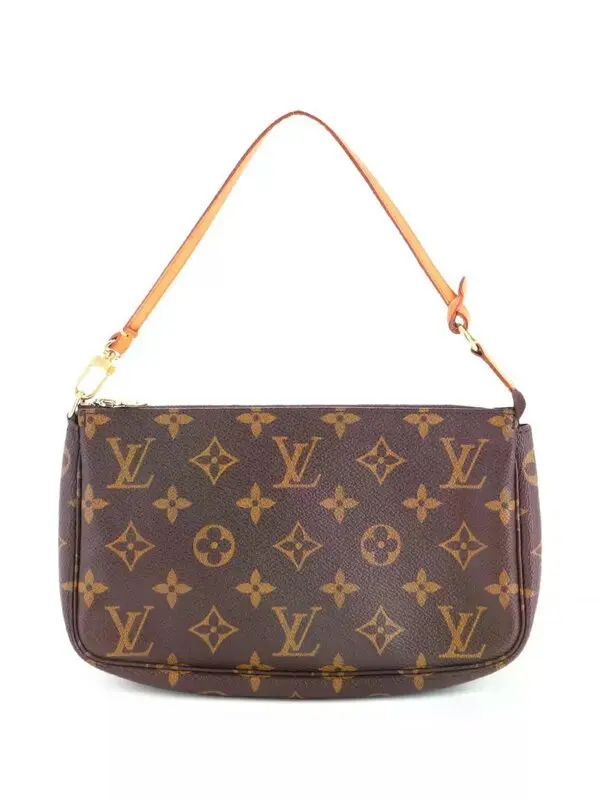 LOUIS VUITTON Monogram Canvas Pochette Accessories Clutch Bag - Brown