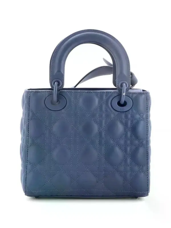 Dior Ultra Matte My Abcdior Lady Bag Cannage Quilt Calfskin Shoulder Bag - Blue
