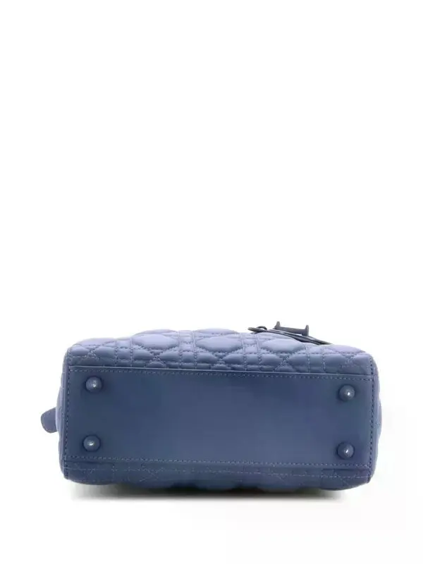 Dior Lady Bag Cannage Quilt Calfskin Shoulder Bag - Blue