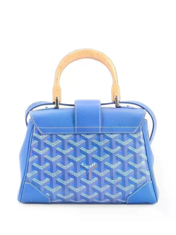 Goyard Saigon Top Handle Bag Coated Canvas With Leather Mini Shoulder Bag