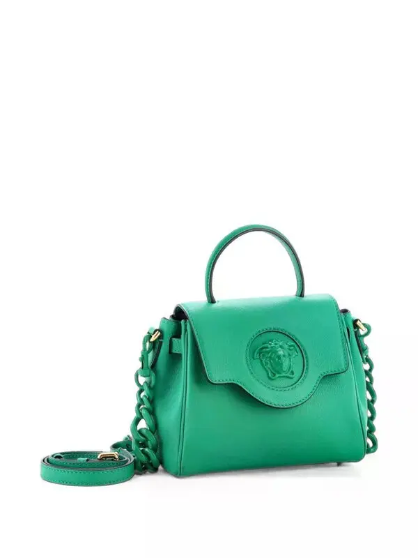Versace La Medusa Top Handle Bag Leather Small Satchel