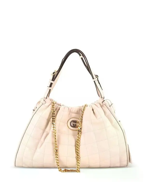 Gucci Deco Matelassé Leather Medium Tote Bag - White
