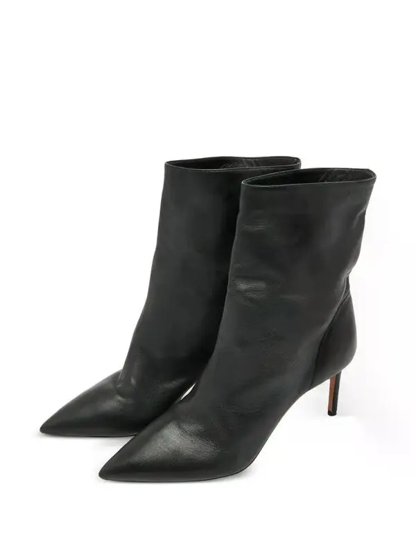 AQUAZZURA Pointed-toe Leather Ankle Boots
