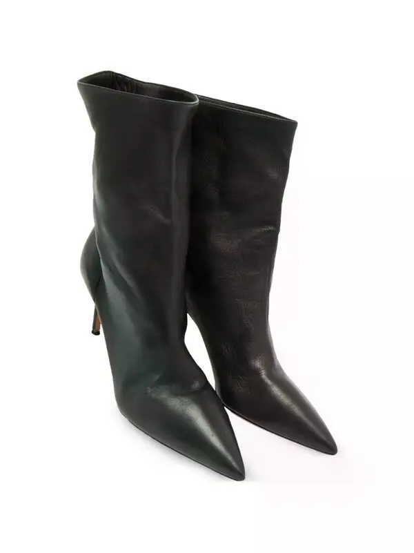 AQUAZZURA Pointed-toe Leather Ankle Boots