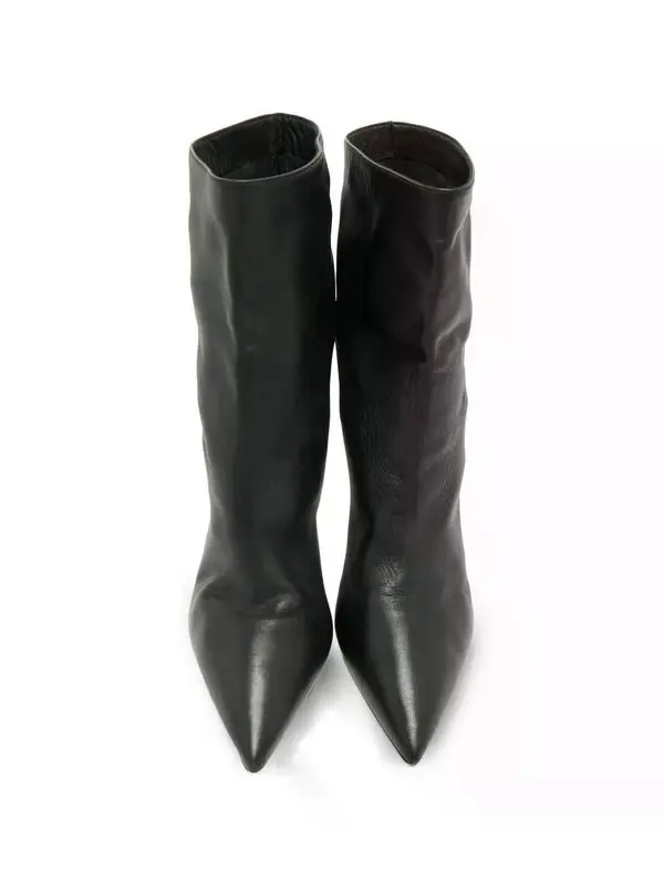 AQUAZZURA Pointed-toe Leather Ankle Boots