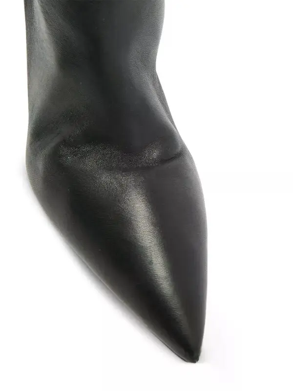 AQUAZZURA Pointed-toe Leather Ankle Boots