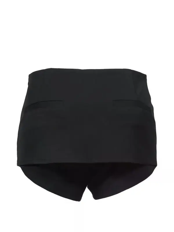 BOHEMSEO Layered Asymmetric Skorts - Black