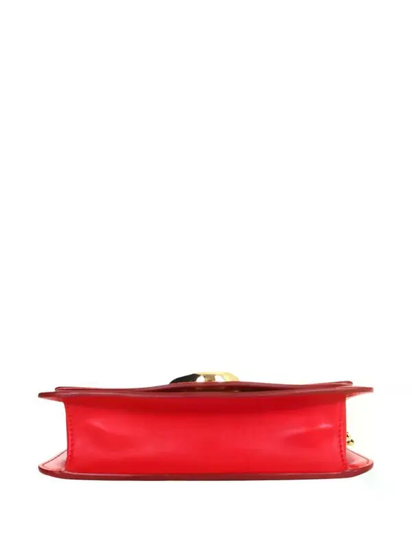 Chloé Calfskin And Suede C Chain Crossbody Bag - Red