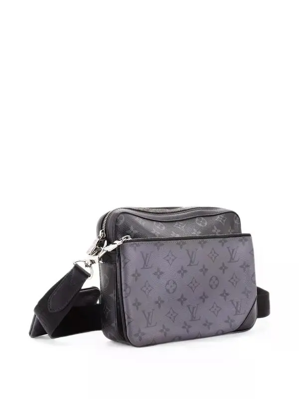 LOUIS VUITTON Trio Messenger Bag Reverse Monogram Eclipse Canvas Crossbody Bag