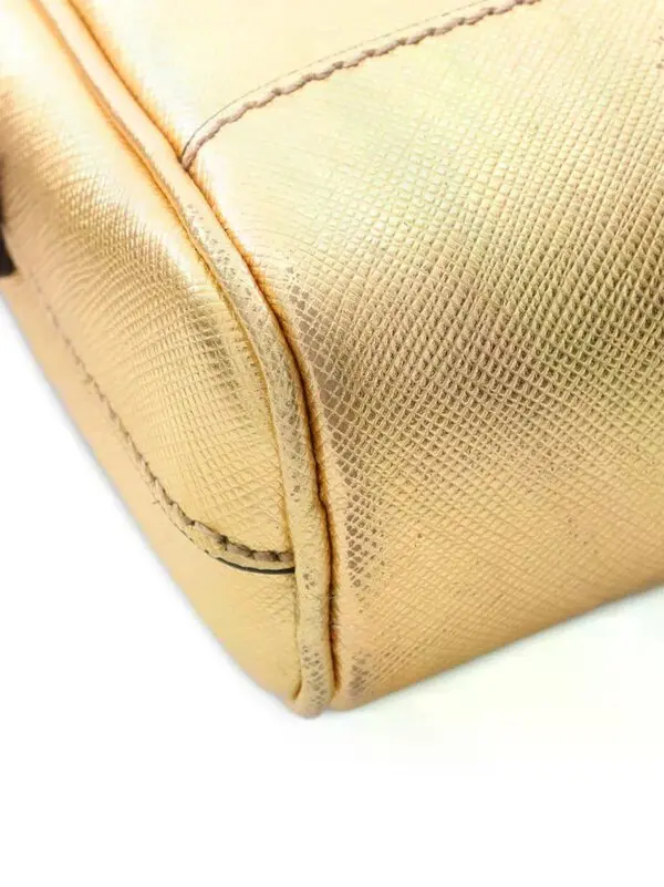 Prada Saffiano Travel Shoulder Bag - Gold