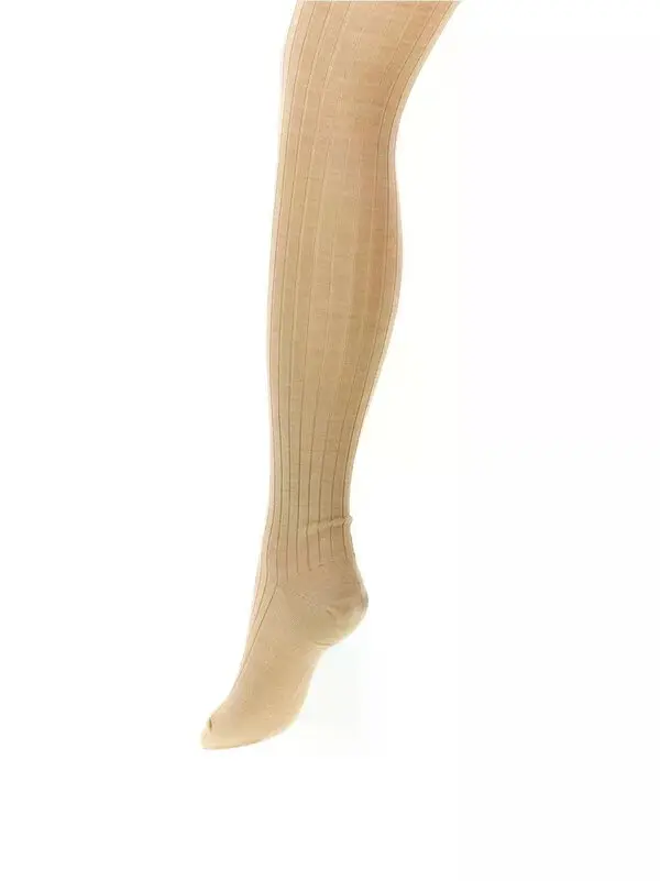 JIL SANDER Ribbed-knit Tights - Neutrals
