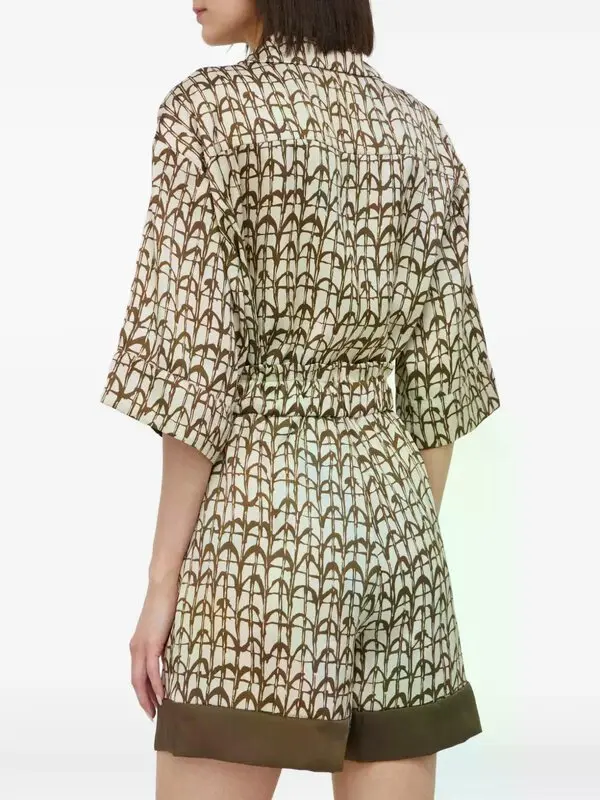 Sisley Graphic-print Paperbag-waist Shorts