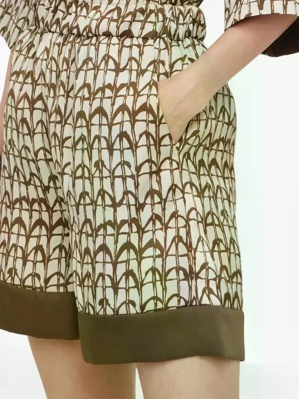 Sisley Graphic-print Paperbag-waist Shorts