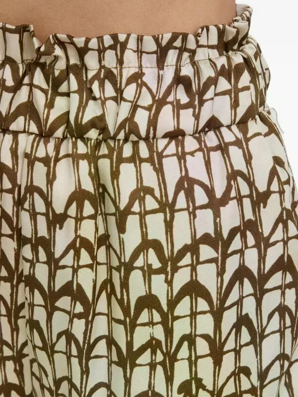 Sisley Graphic-print Paperbag-waist Shorts