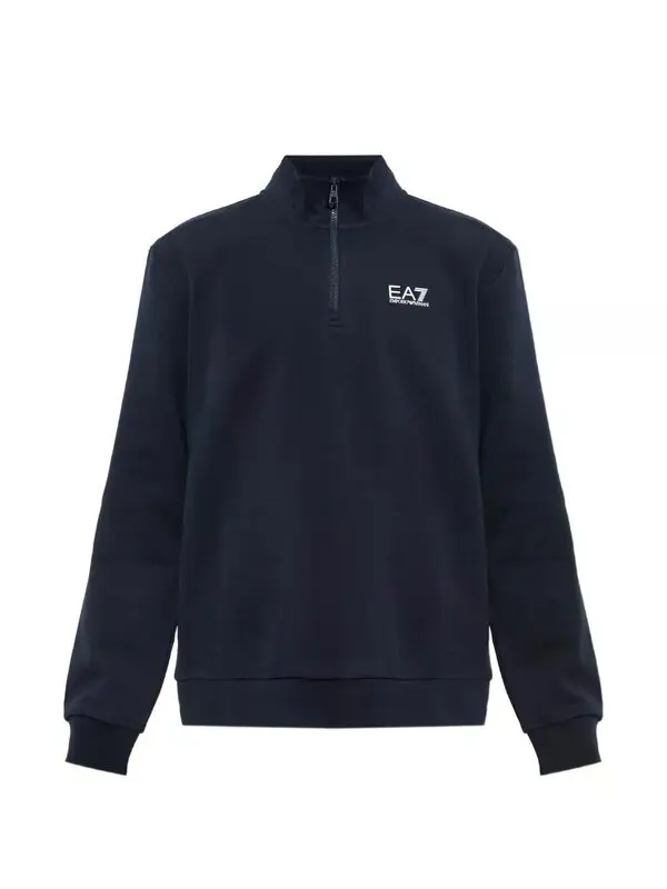 EA7 Logo-print Half-zip Sweatshirt