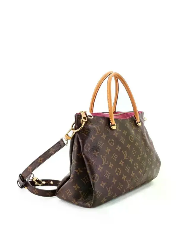 LOUIS VUITTON Pallas Tote Monogram Canvas With Leather Shoulder Bag