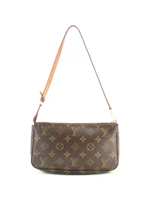 LOUIS VUITTON Monogram Canvas Pochette Accessoires Nm Clutch Bag - Brown