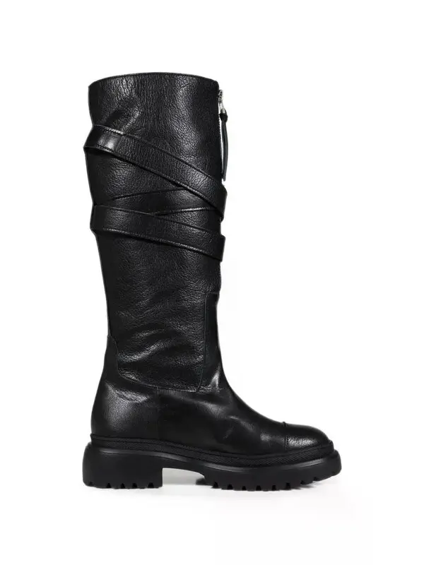 BOHEMSEO Folded Belted Zip-fastening Boots