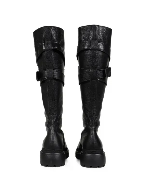 BOHEMSEO Folded Belted Zip-fastening Boots