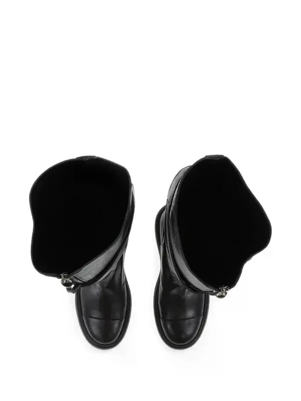 BOHEMSEO Folded Belted Zip-fastening Boots