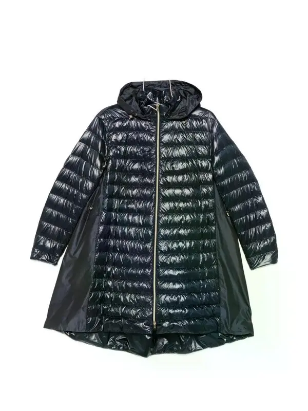 Herno Quilted Hooded Coat - Blue