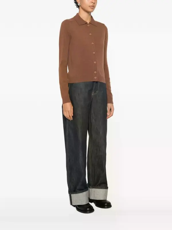 I BLUES Button-up Collared Cardigan