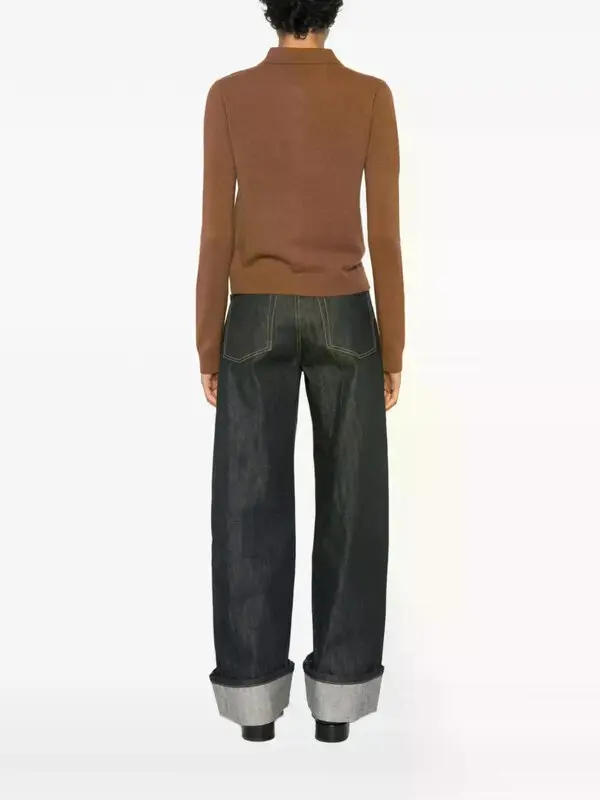 I BLUES Button-up Collared Cardigan