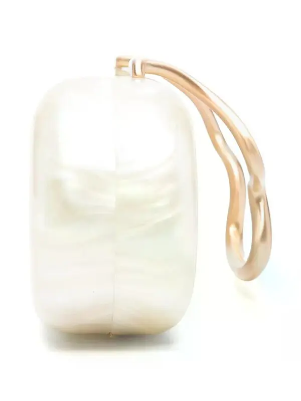 Cult Gaia Ilaria Clutch With Sculptural Gold-tone Handle
