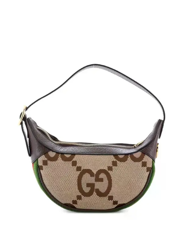 Gucci Jumbo Gg Canvas Mini Hobo Bag - Brown