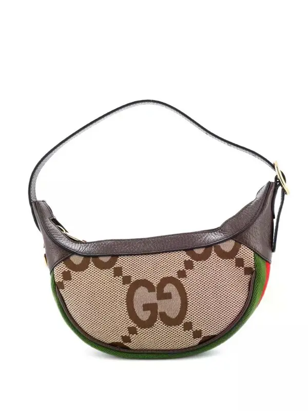 Gucci Jumbo Gg Canvas Mini Hobo Bag - Brown